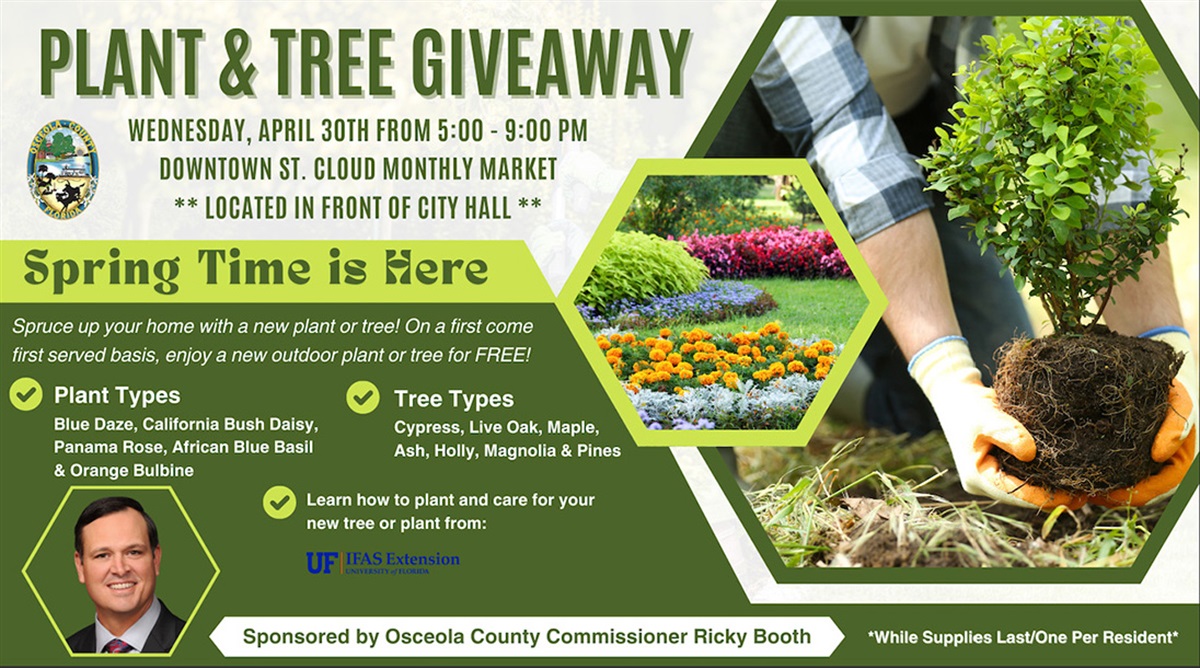 Commissioner Ricky Booth's Tree & Plant Giveaway - Osceola County